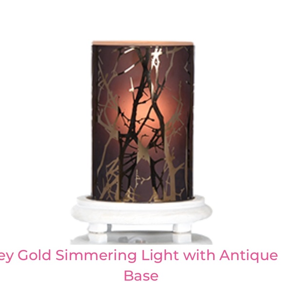 Accents | Gold Leaves Simmering Light With Antique White Base | Poshmark